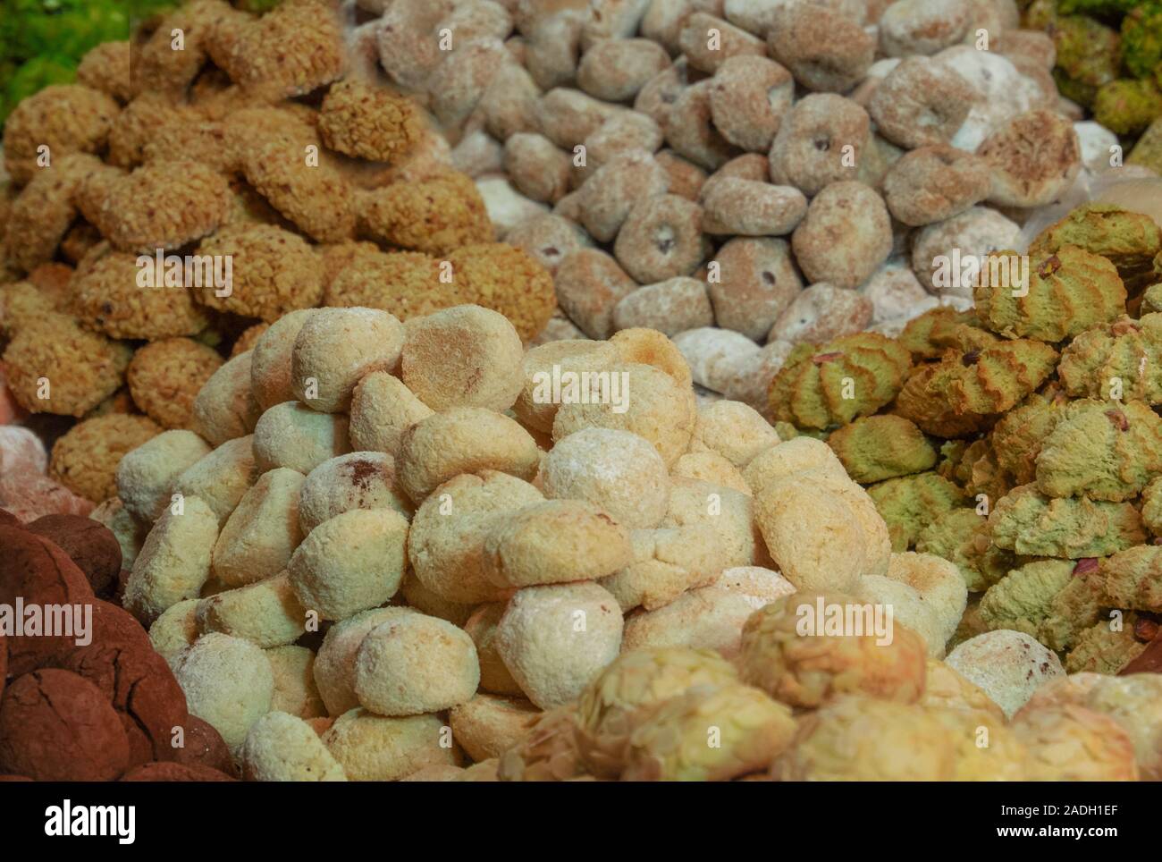 Almond paste pastries are typical Sicilian biscuits made from almond ...