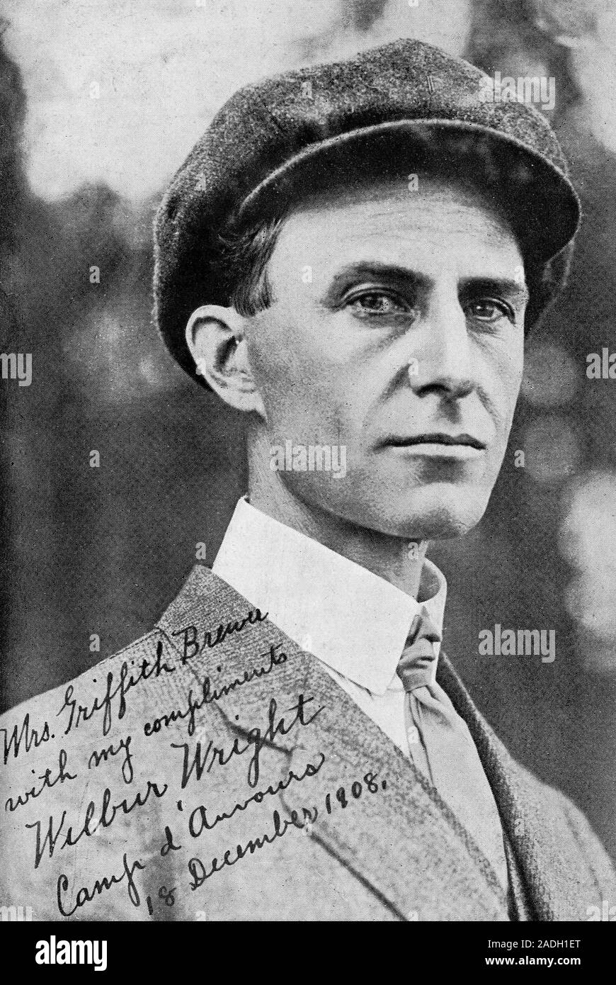 Wilbur Wright (1867-1912), American aviation pioneer. Wilbur and his brother Orville ran a small ...