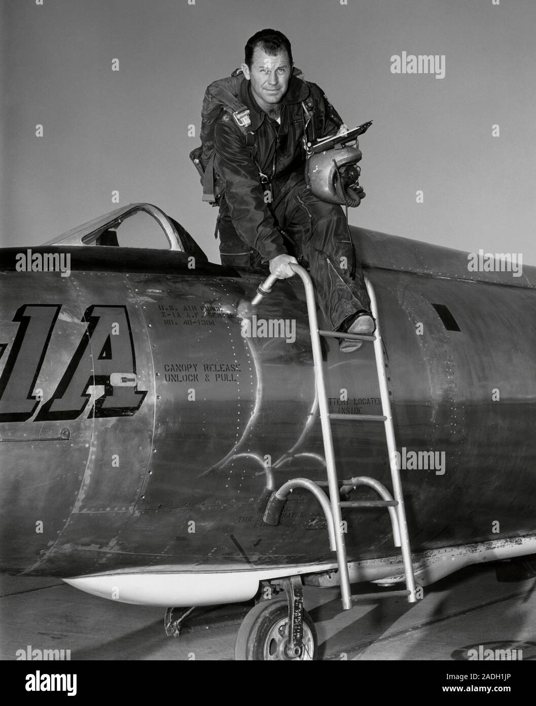 Chuck" Yeager. Portrait of Charles Elwood "Chuck" Yeager (born 1923 ...