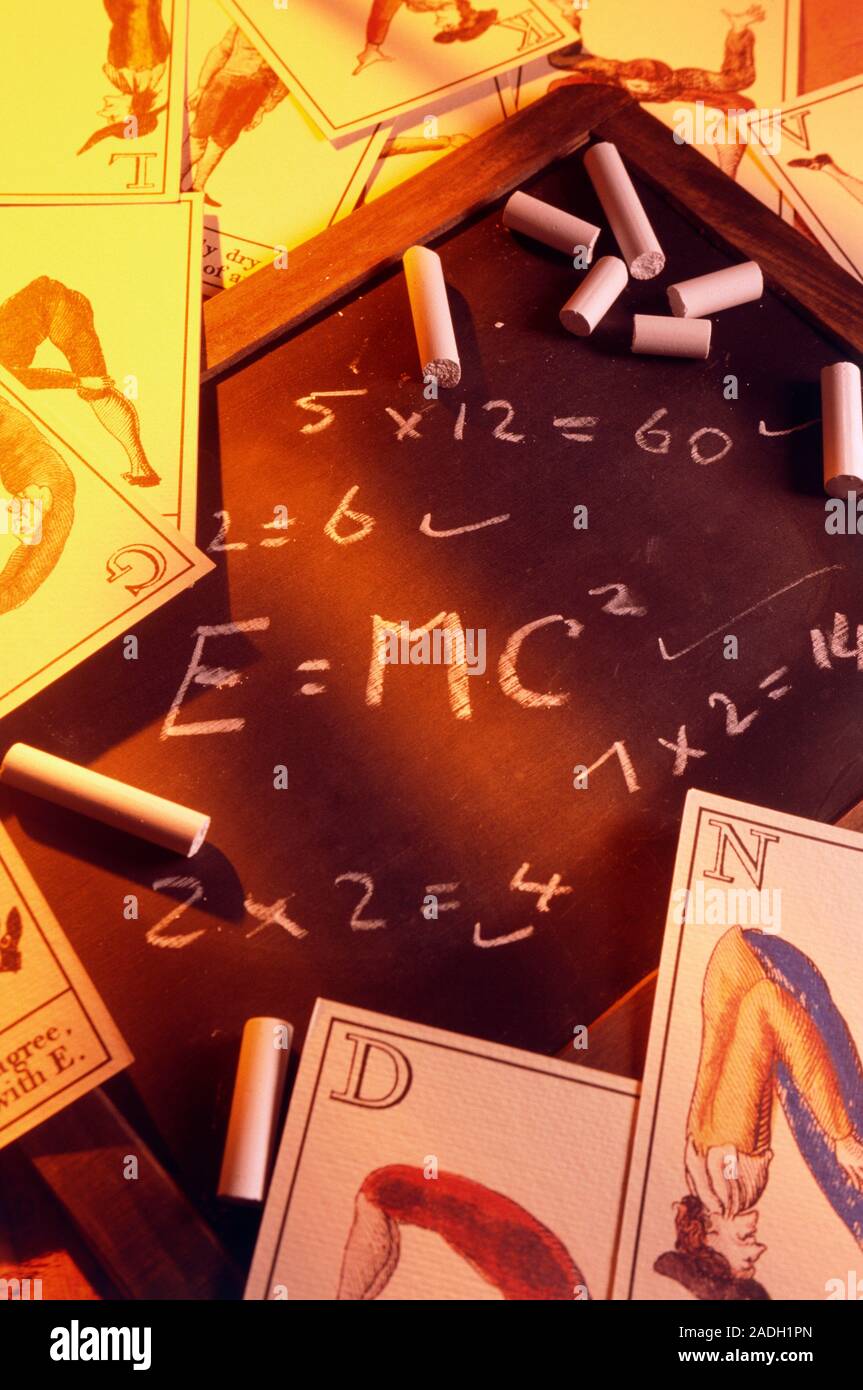 Blackboard test. Various solutions to sums written around Einstein's ...