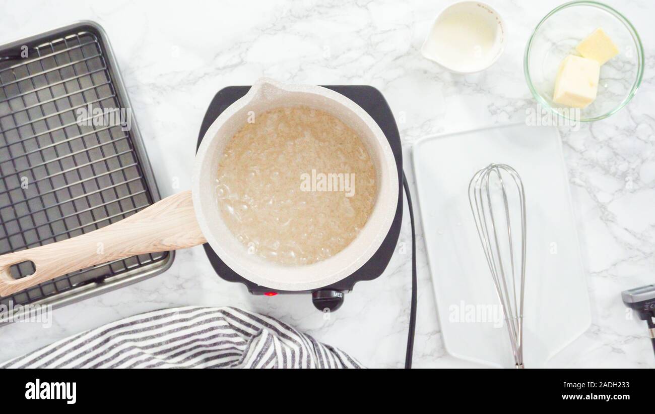 Flat lay step step preparing hi-res stock photography and images - Alamy