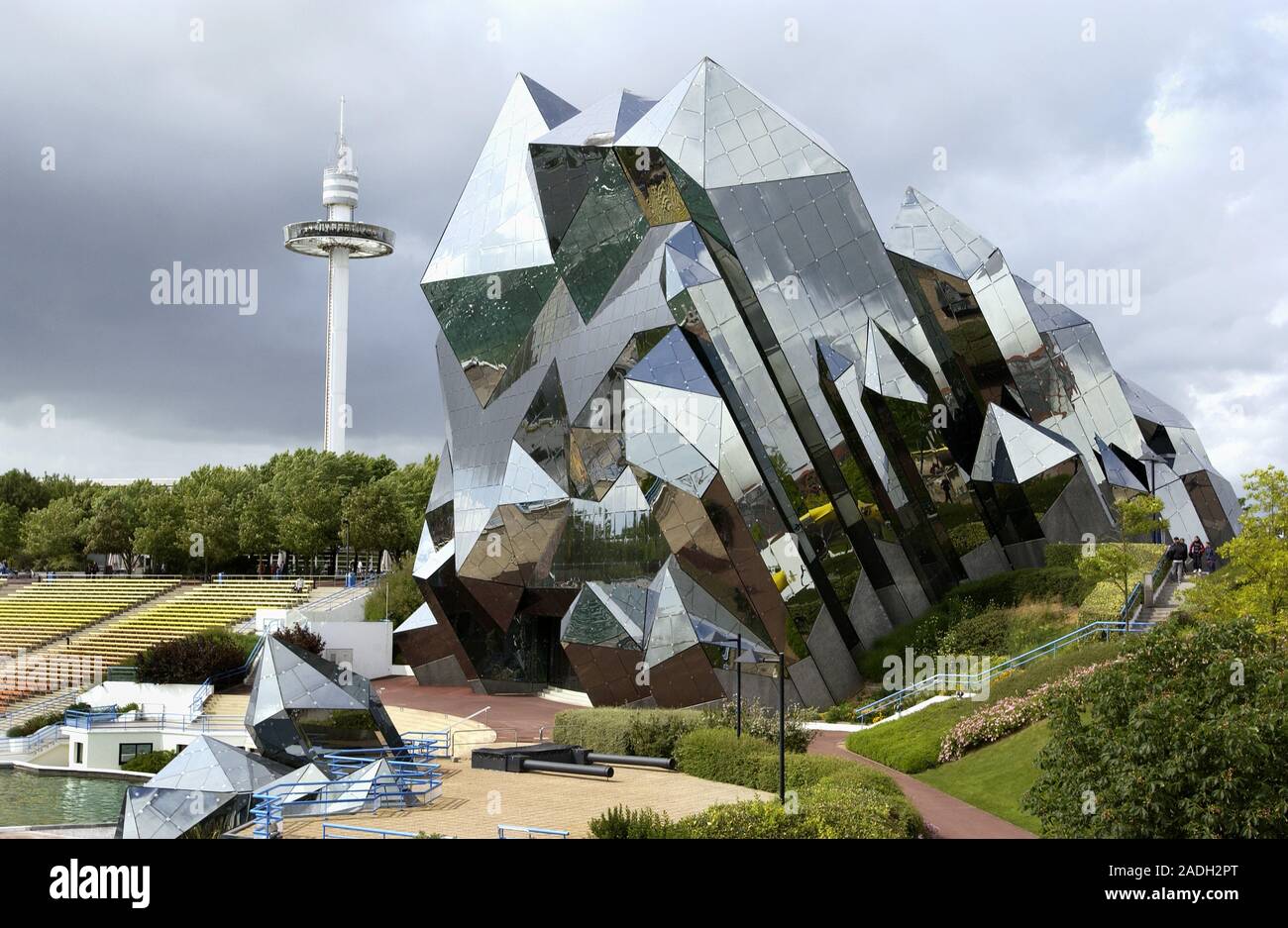 Futuroscope building. Futuroscope is a science and technology theme ...