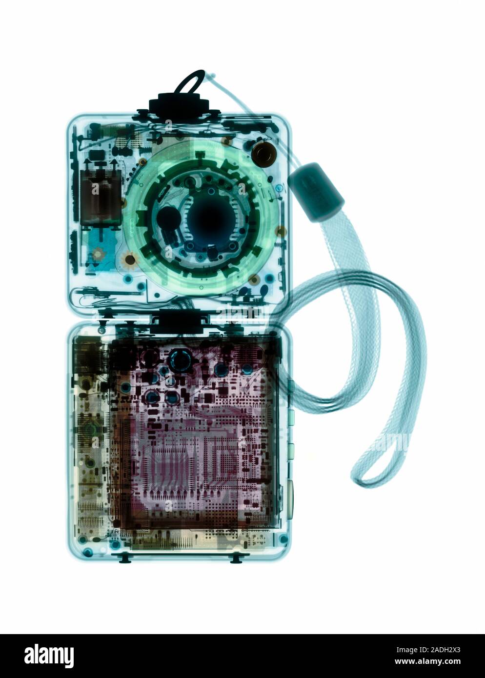 Digital camera, coloured X-ray Stock Photo - Alamy