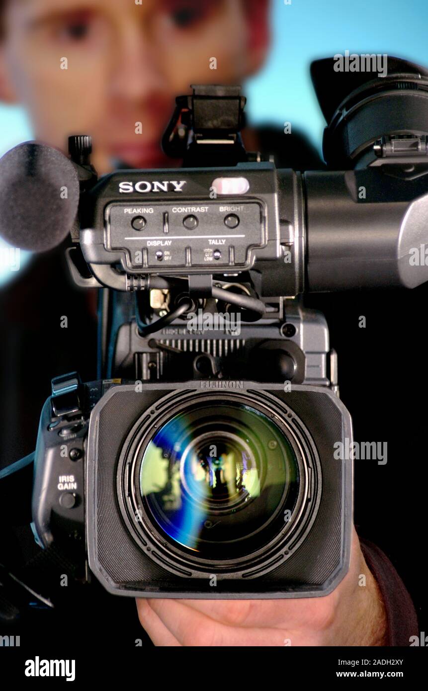 TV camera and cameraman. This TV camera is made by Sony Stock Photo - Alamy