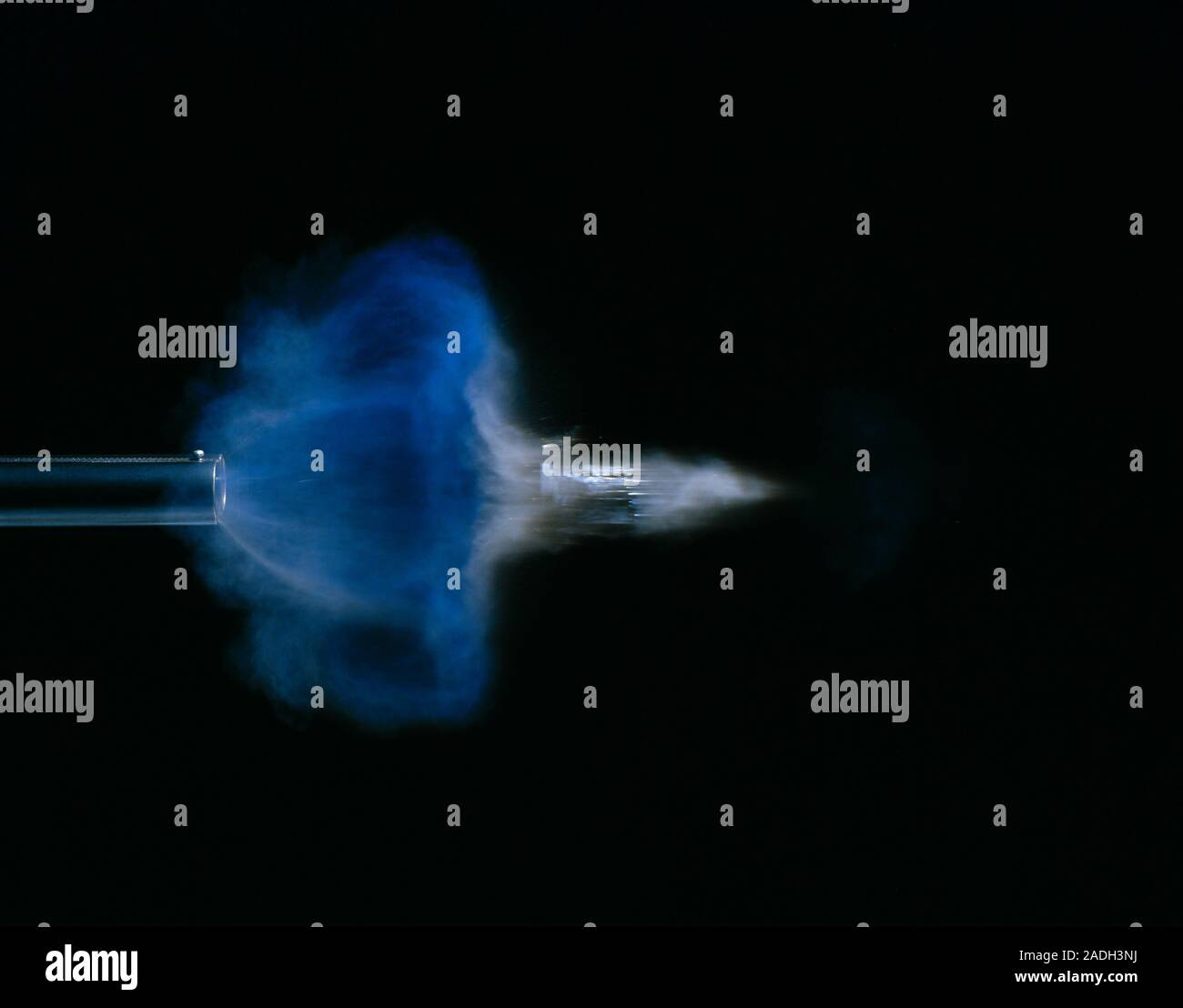 High speed photograph of a 12 bore discharge, 4 milliseconds after ...
