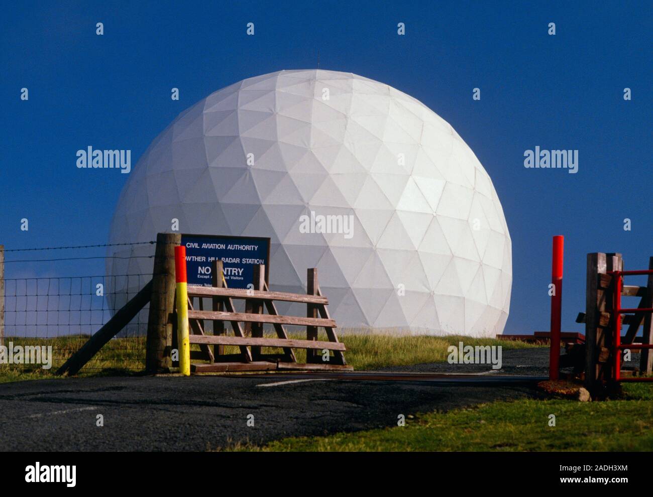 A geodesic radar dome at Lowther Hill Civil Aviation Authority Radar ...