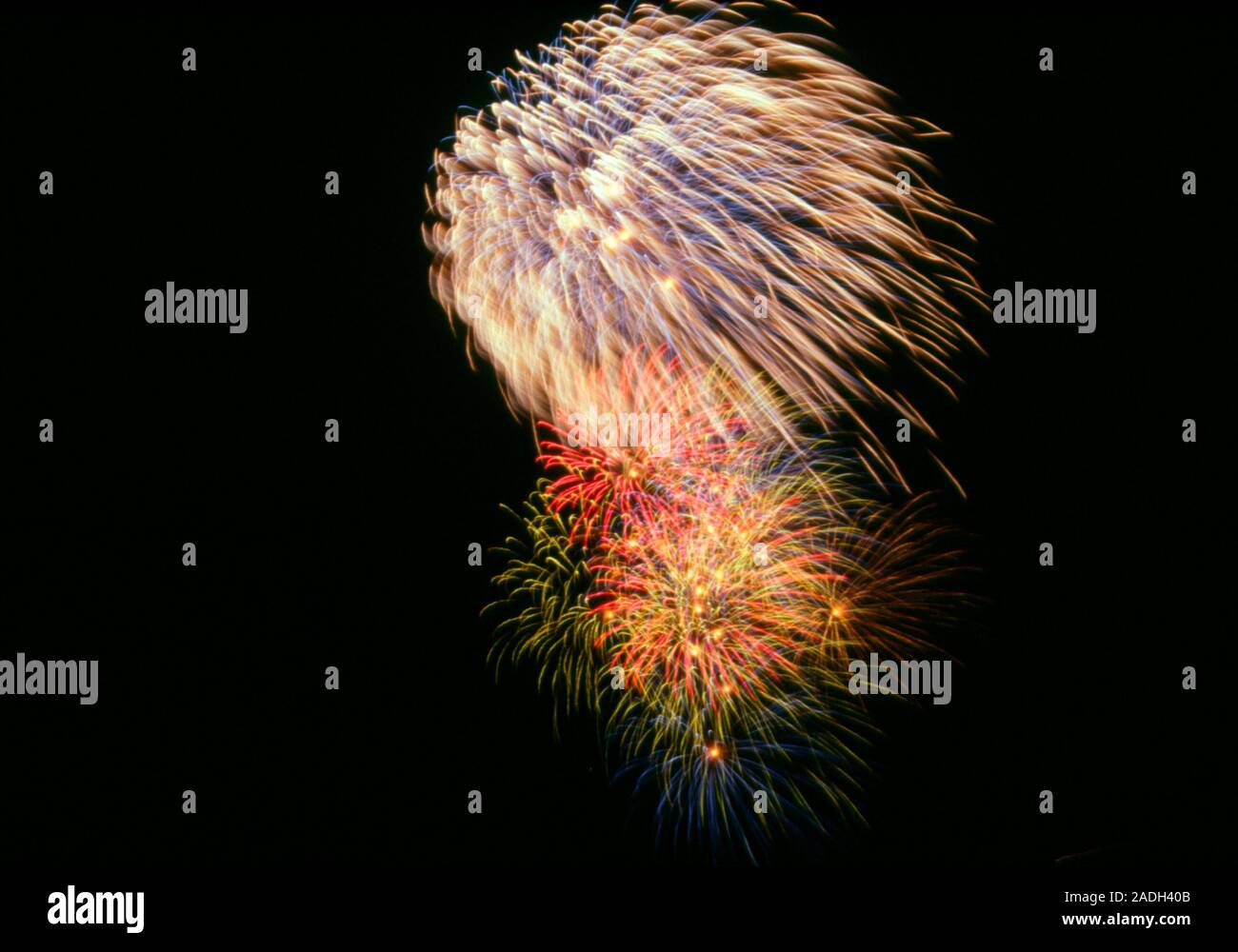 Aerial fireworks display Stock Photo - Alamy