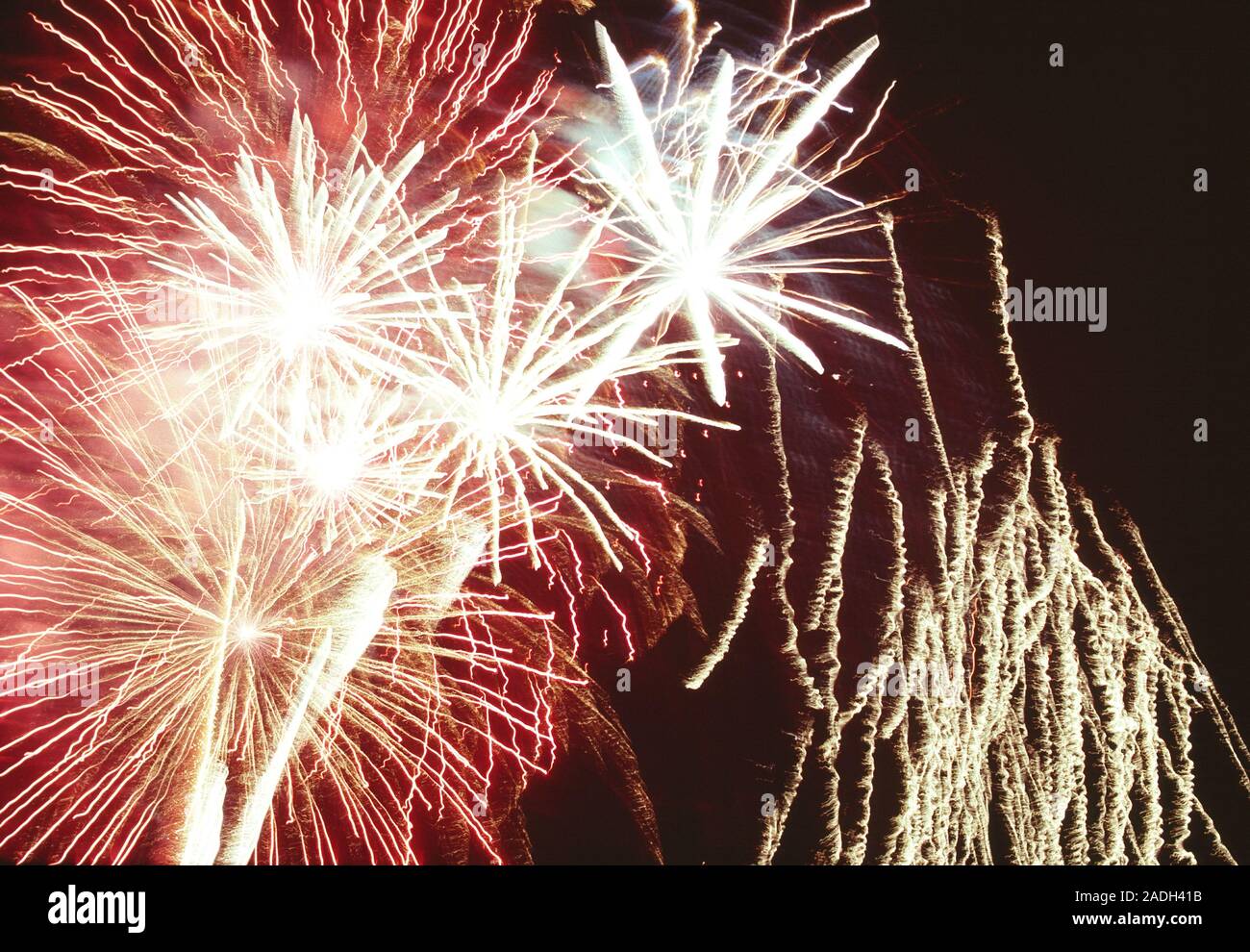 Aerial firework display Stock Photo - Alamy