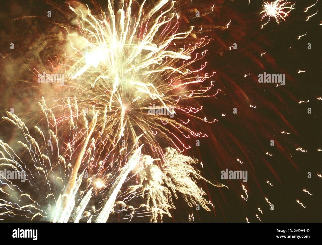 Aerial firework display Stock Photo - Alamy