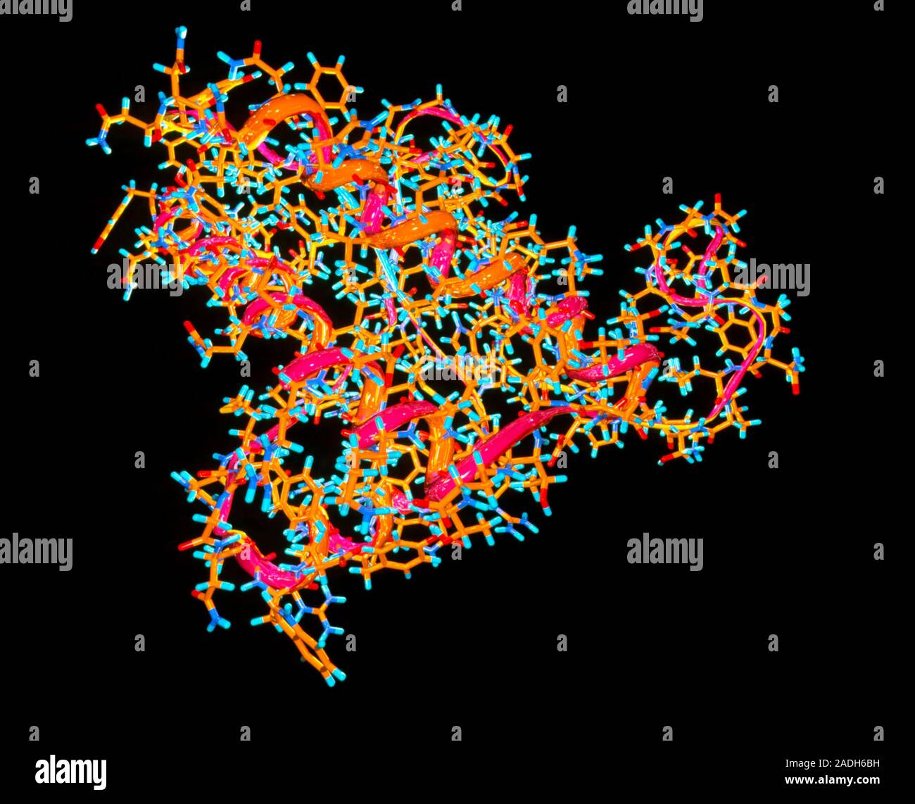 Prion protein. Computer artwork of part of a prion protein. Prions ...