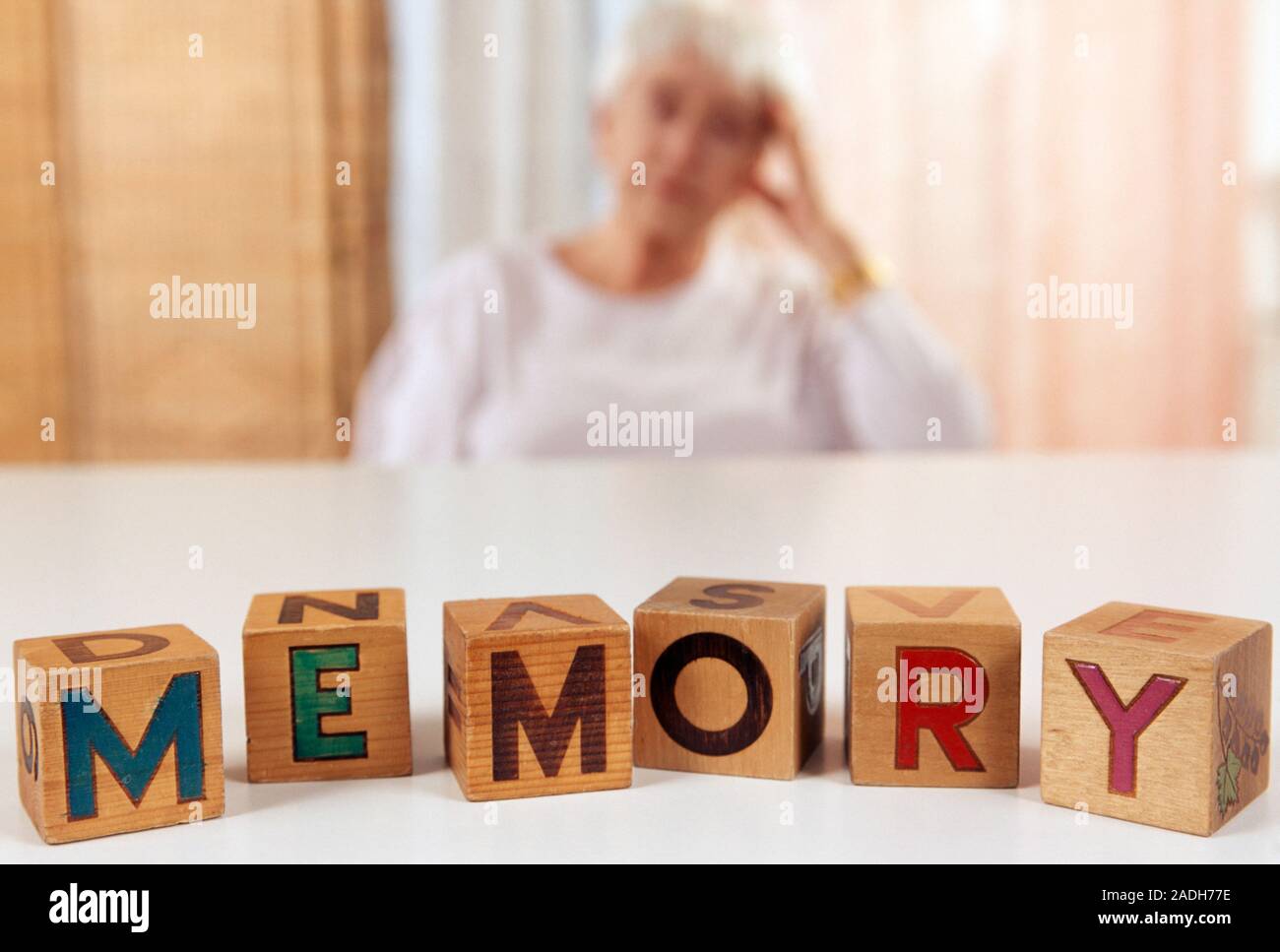 Alzheimer's disease. Conceptual image representing memory loss ...