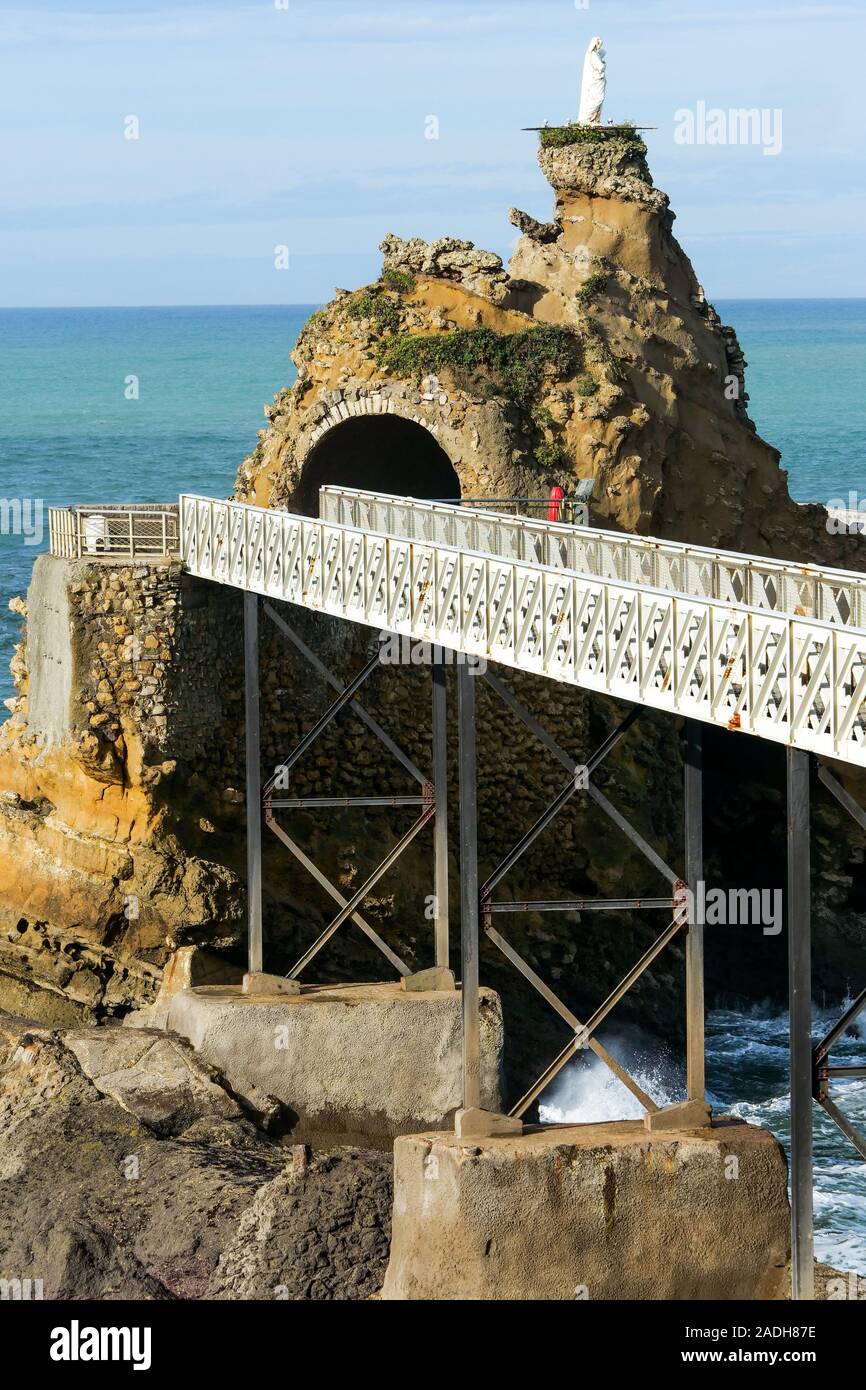 Rocher de la Vierge - Holly Virgin Rock, Biarritz, Pyrénées-Atlantiques ...