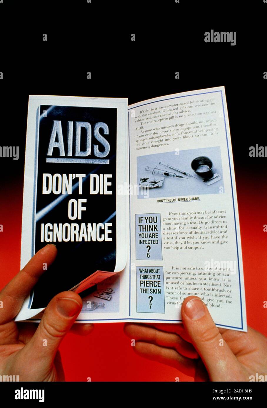 The U.K. government information leaflet entitled AIDS: Don't Die Of ...