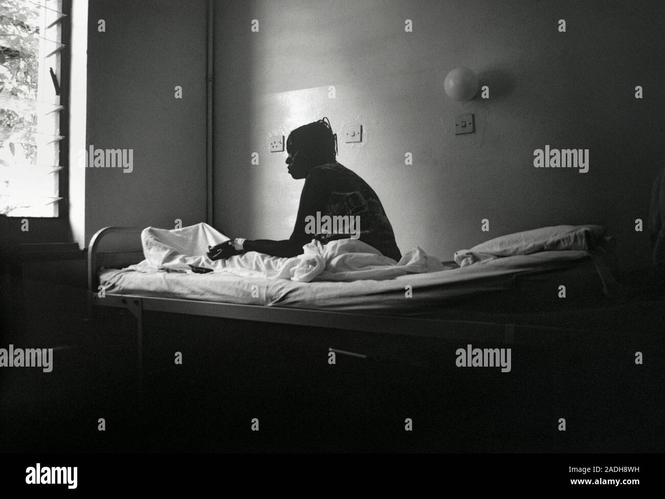 Woman dying of AIDS Â(acquired Âimmune Âdeficiency syndrome) Âin ...