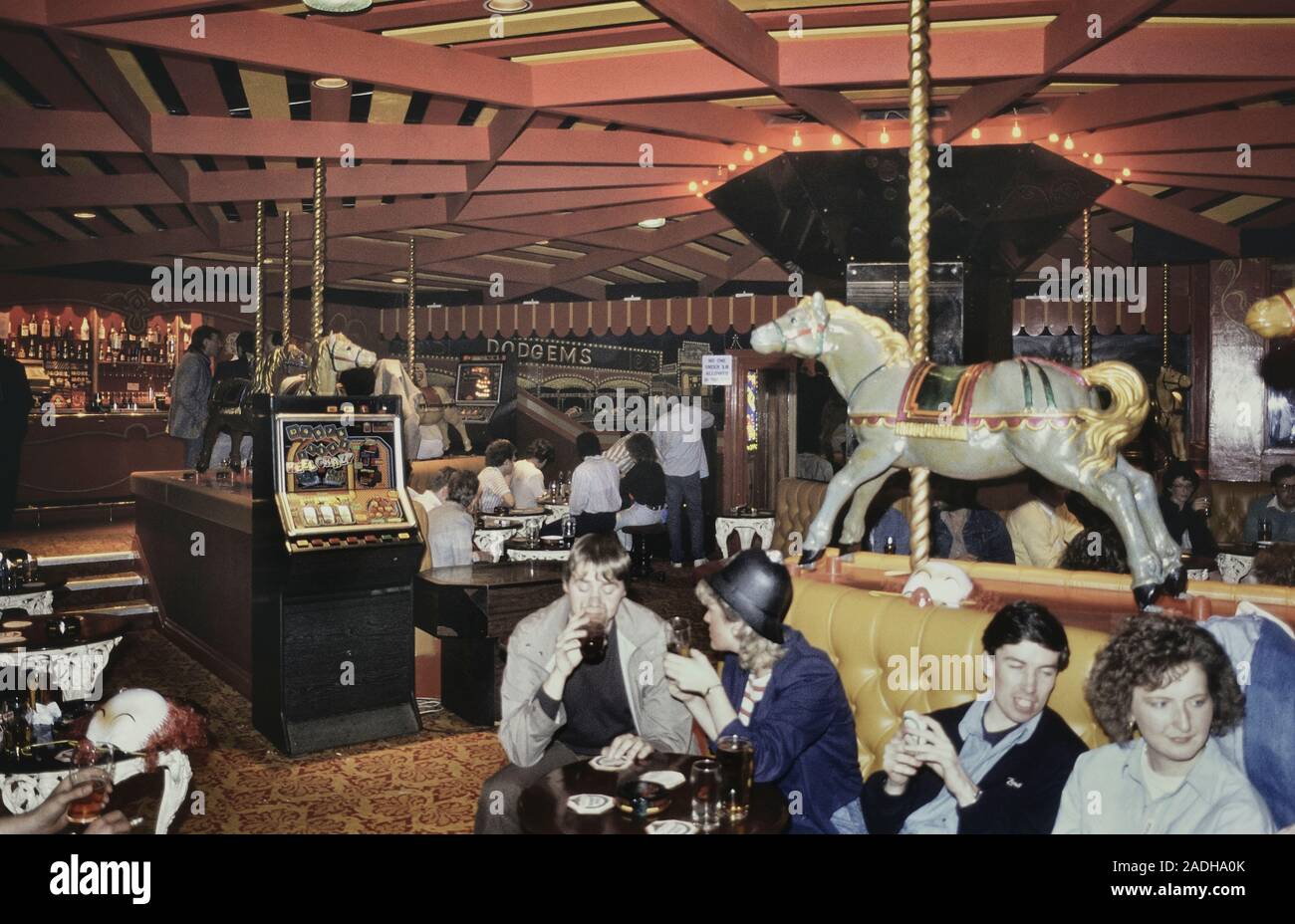 Carousel bar, Blackpool pleasure beach, Lancashire, England, UK. Circa ...