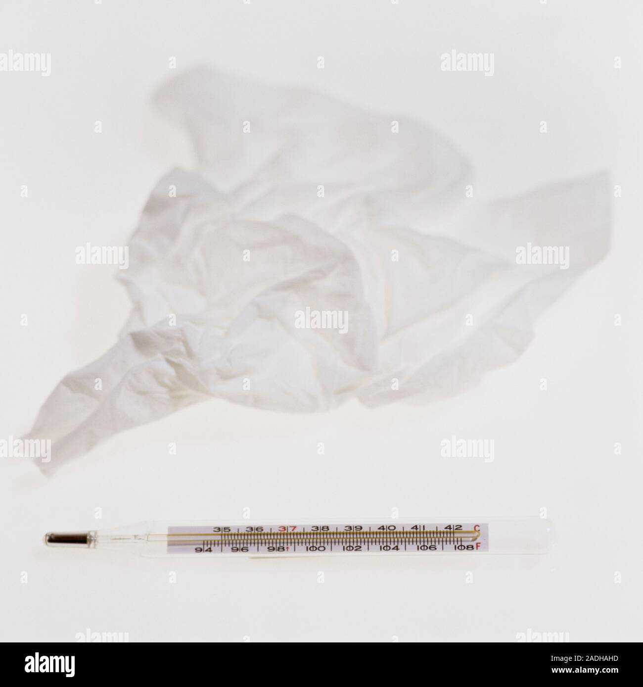 Tissue and medical thermometer. Tissues are used when the sinus and ...