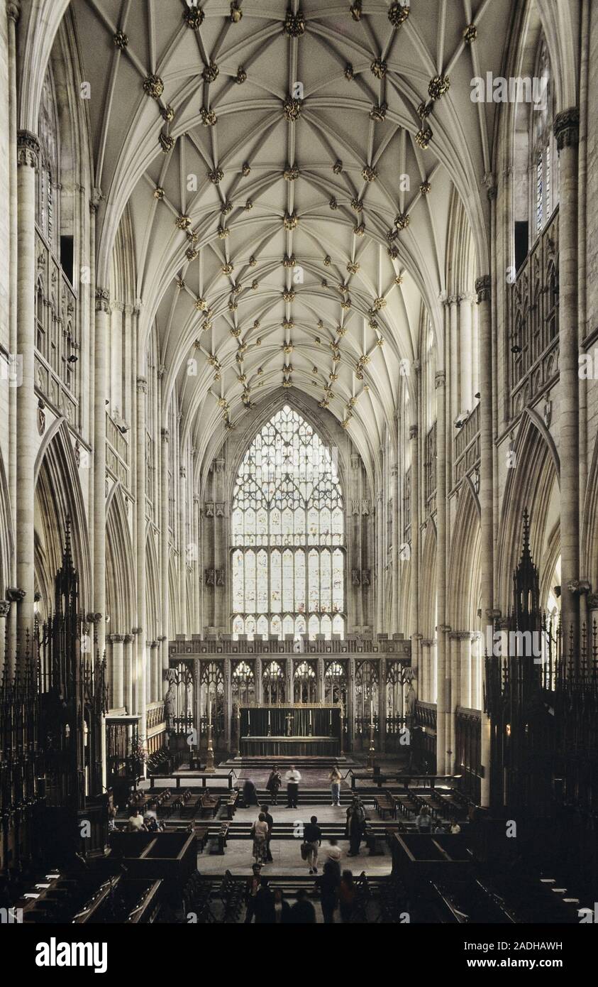 Interior of York Minster, The Cathedral and Metropolitical Church of ...