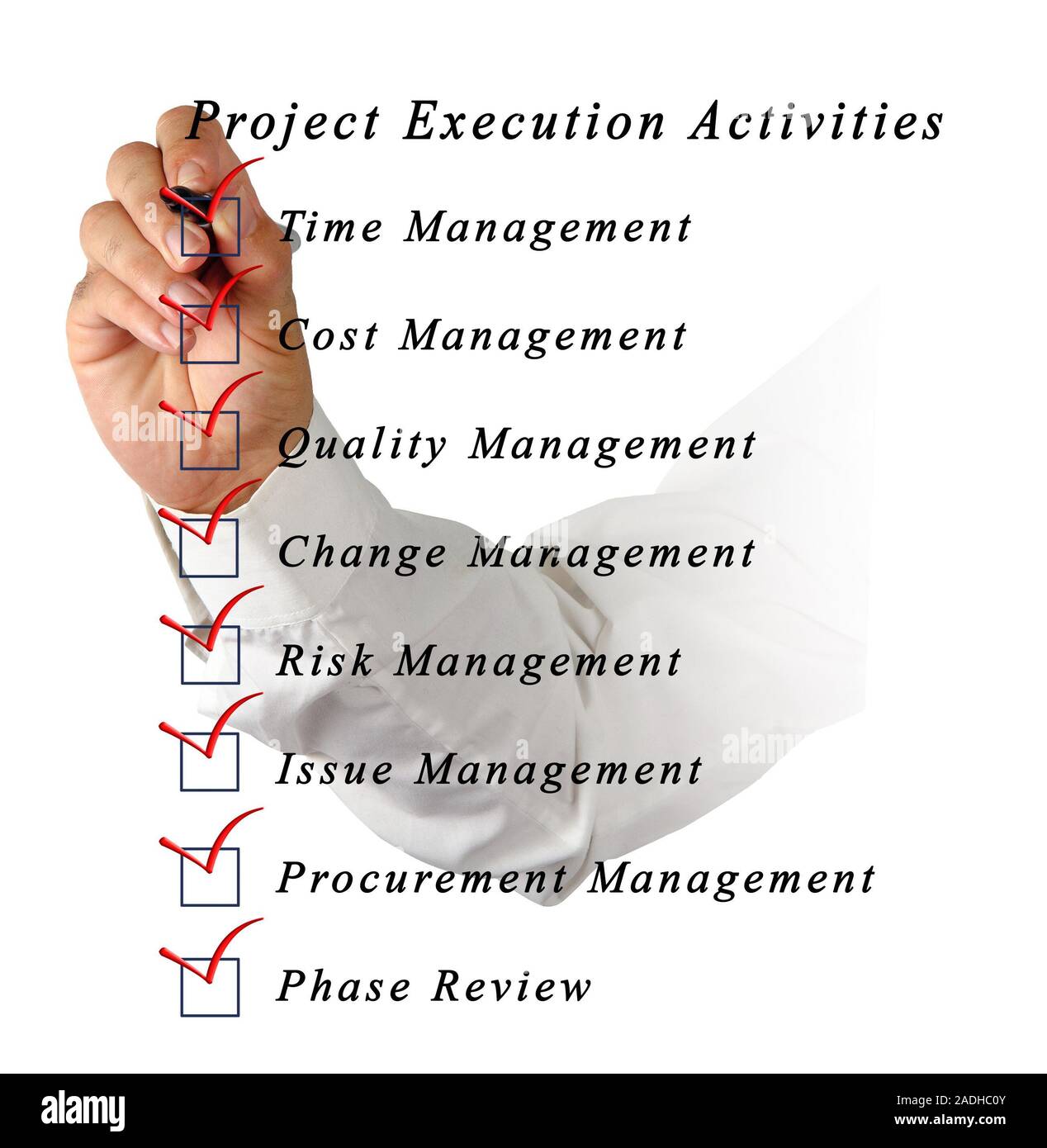 Planning implementation control check hi-res stock photography and ...