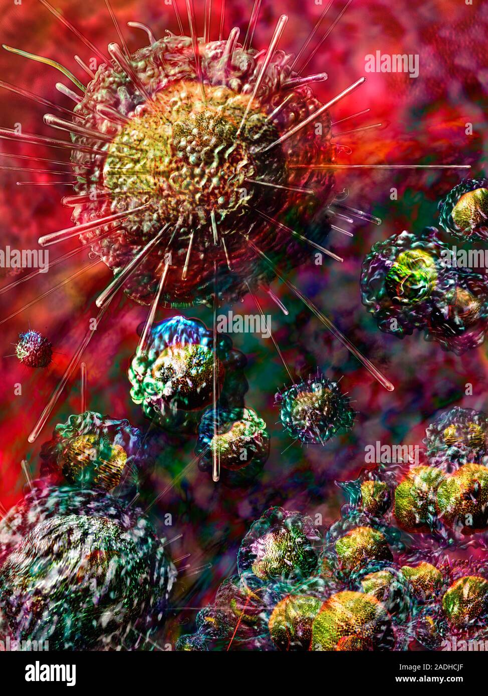 This image may not be used in educational posters Cancer cells. Artwork ...