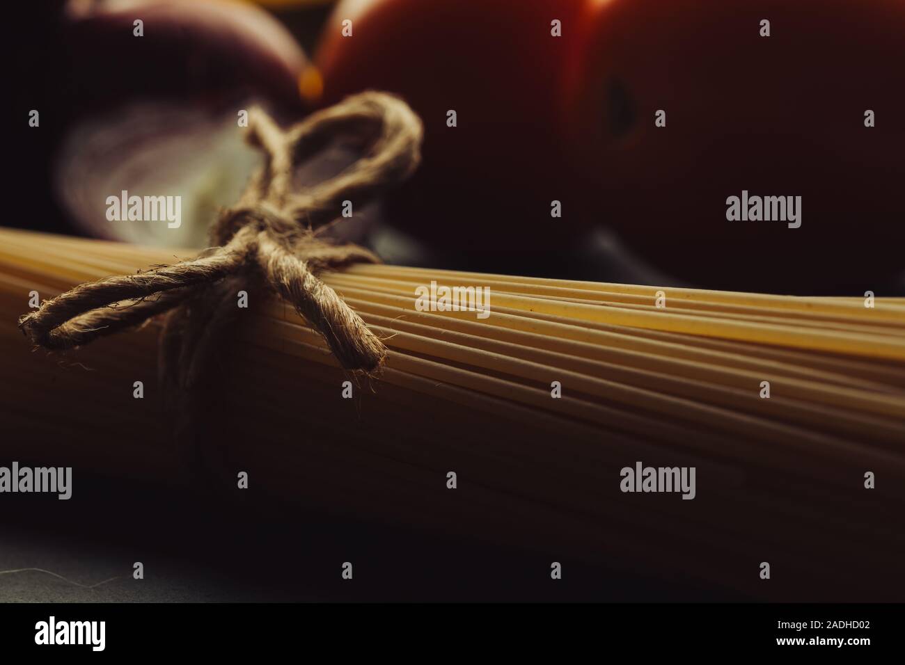 Italian pasta spaghetti tied rope hi-res stock photography and images ...