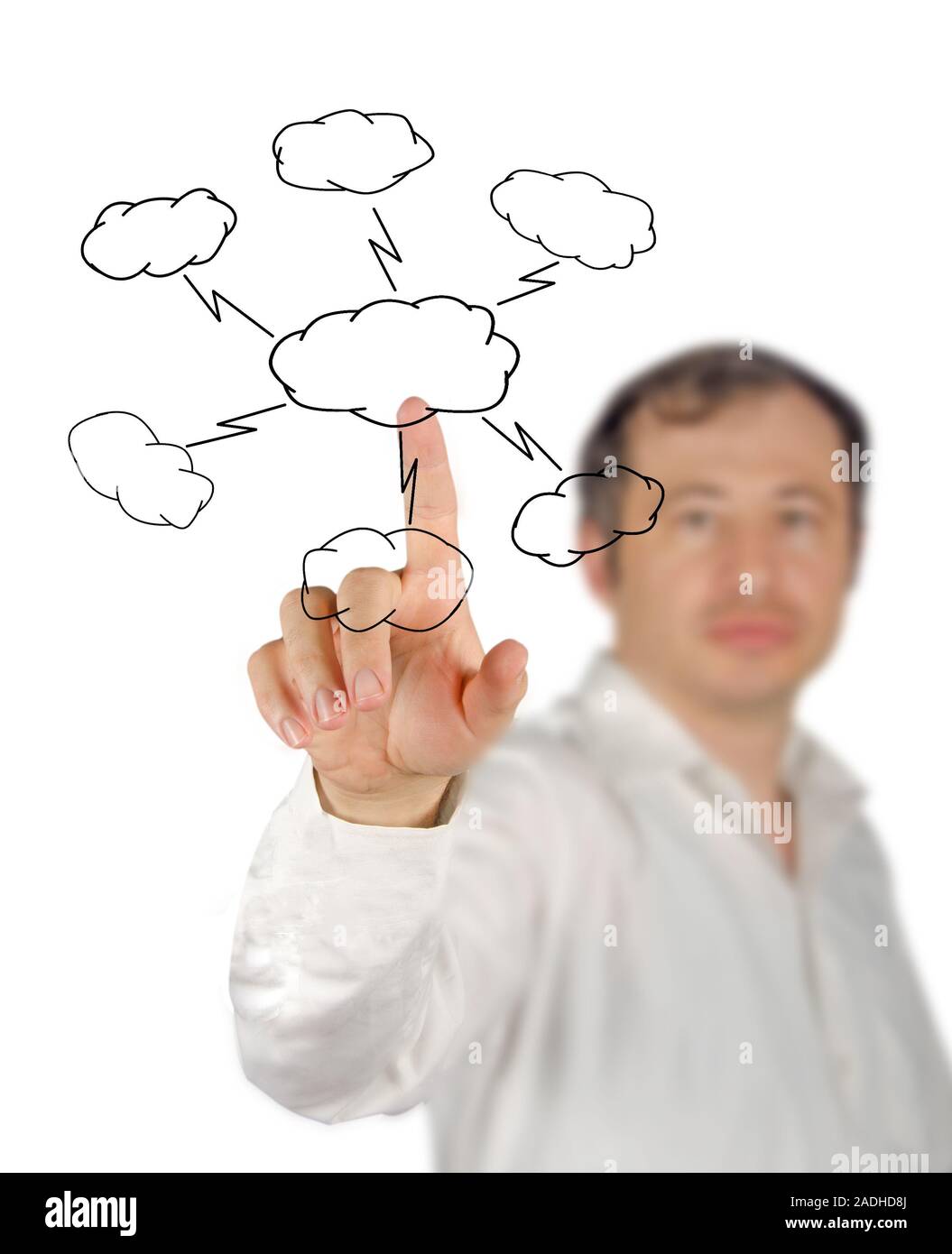 pointing to diagram Stock Photo - Alamy