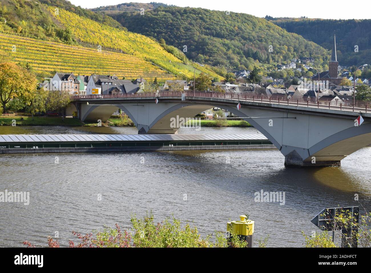 Mosel bridge in Treis-Karden Stock Photo - Alamy