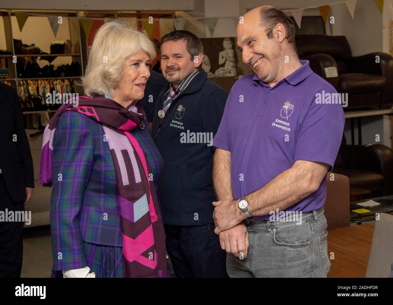 The Duchess of Cornwall meeets Victor Ransom during a visit to charity ...