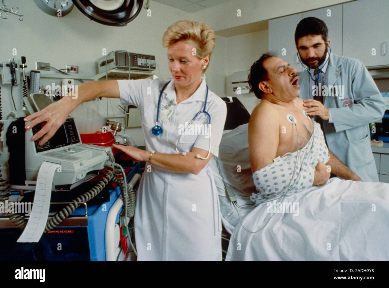 Heart patient. Male patient with cardiovascular disease suffering ...