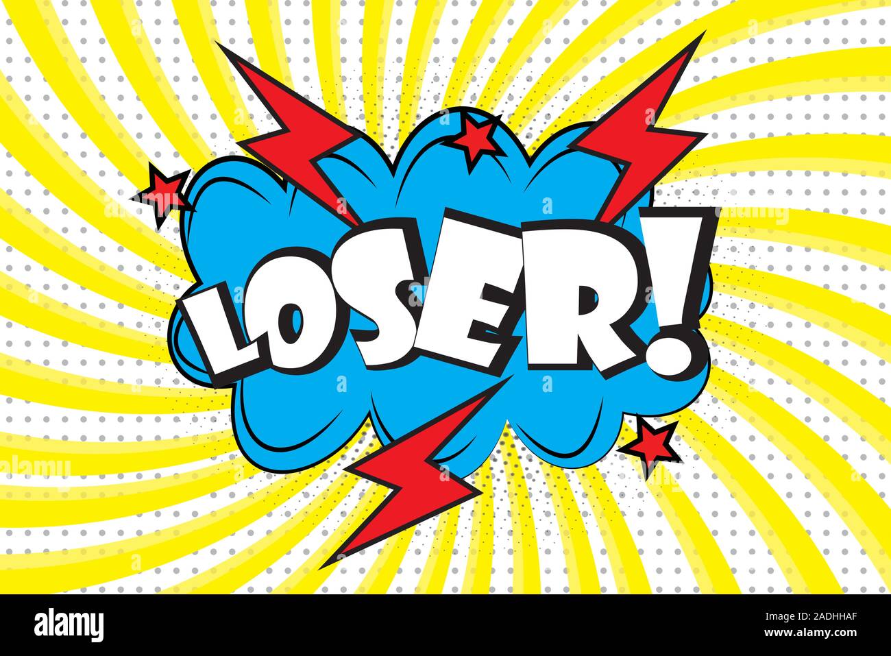 Loser- text in retro pop art comic style.Stock vector illustration ...