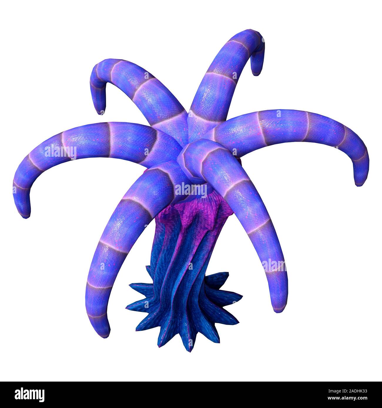 3D rendering of a fantasy alien plant isolated on white background ...