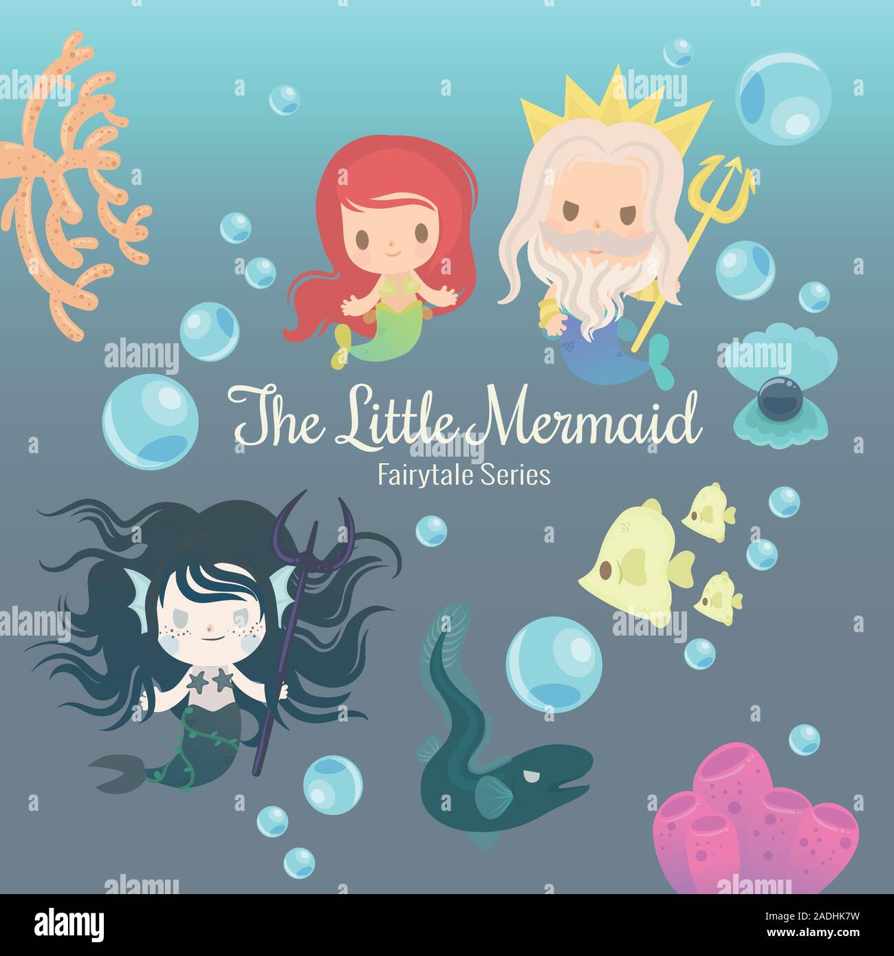 fairytale series the little mermaid Stock Vector Image & Art - Alamy