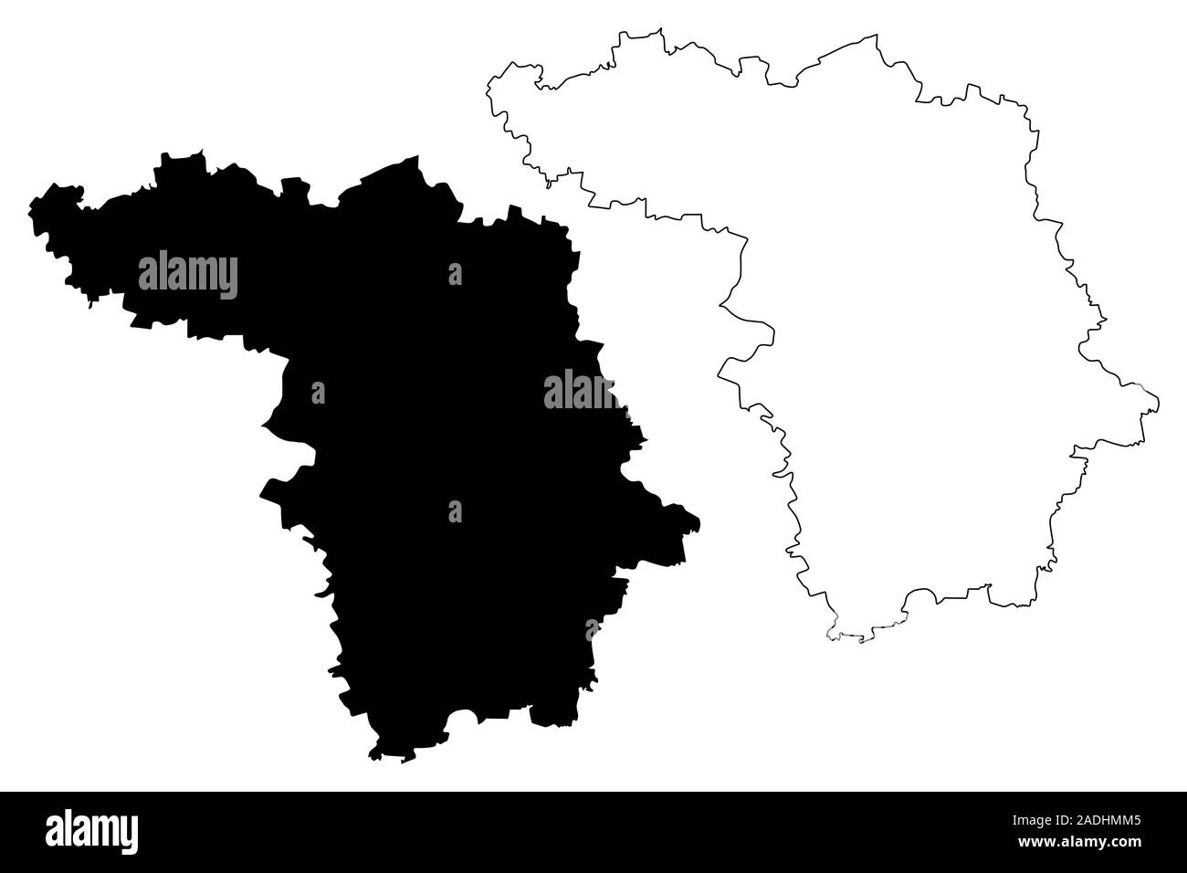 Kaunas County (Republic of Lithuania, Counties of Lithuania) map vector ...