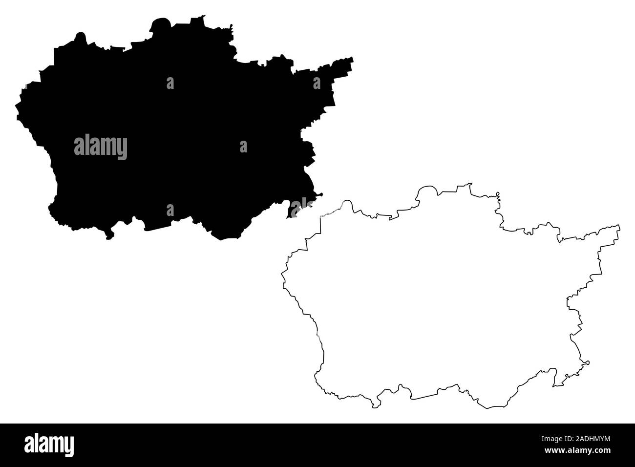 Alytus County (Republic of Lithuania, Counties of Lithuania) map vector ...