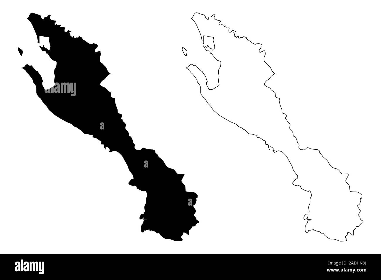 Vlore County (Republic of Albania) map vector illustration, scribble ...