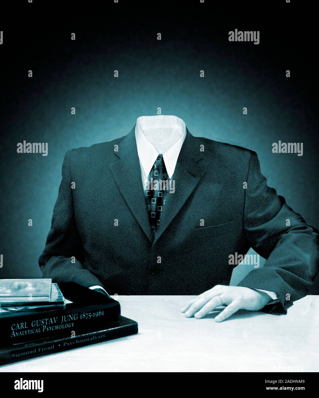 Psychological identity. Conceptual computer artwork of a headless ...