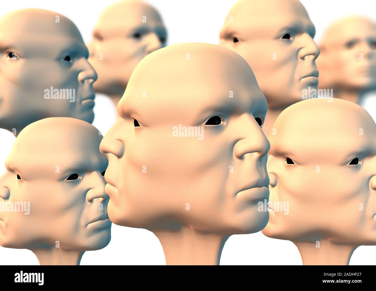 Split personality. Conceptual computer artwork of a split personality ...