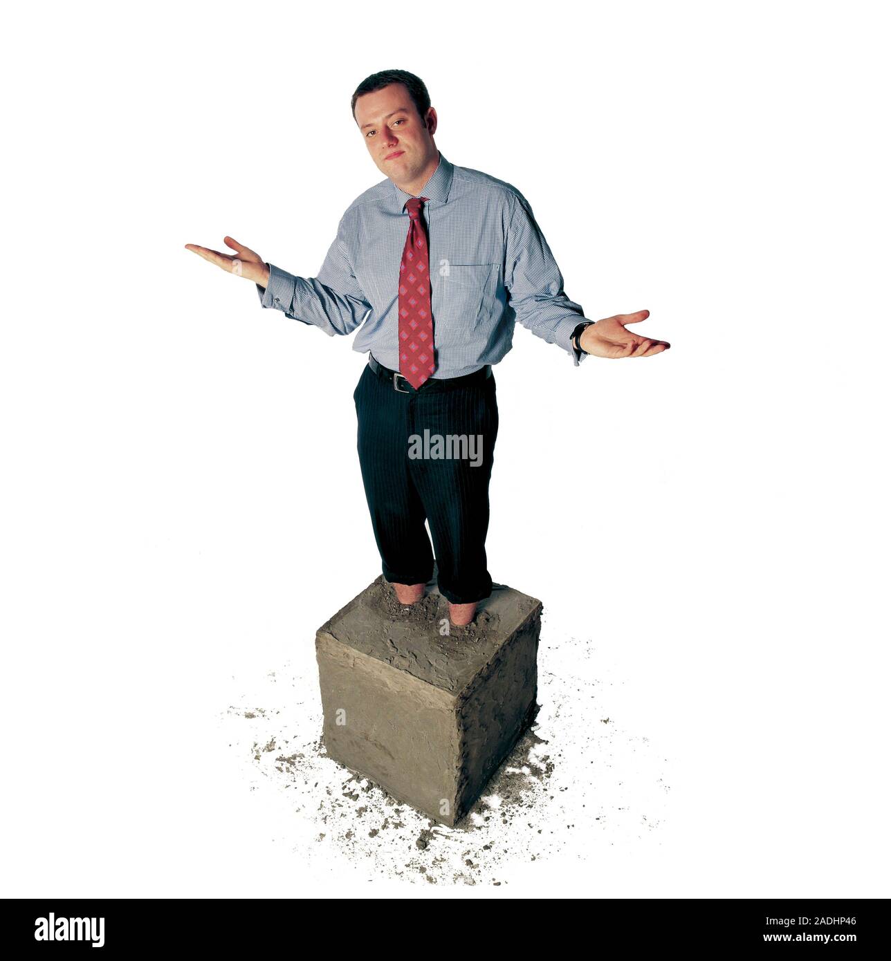 Psychological state of a businessman, conceptual image. Businessman ...