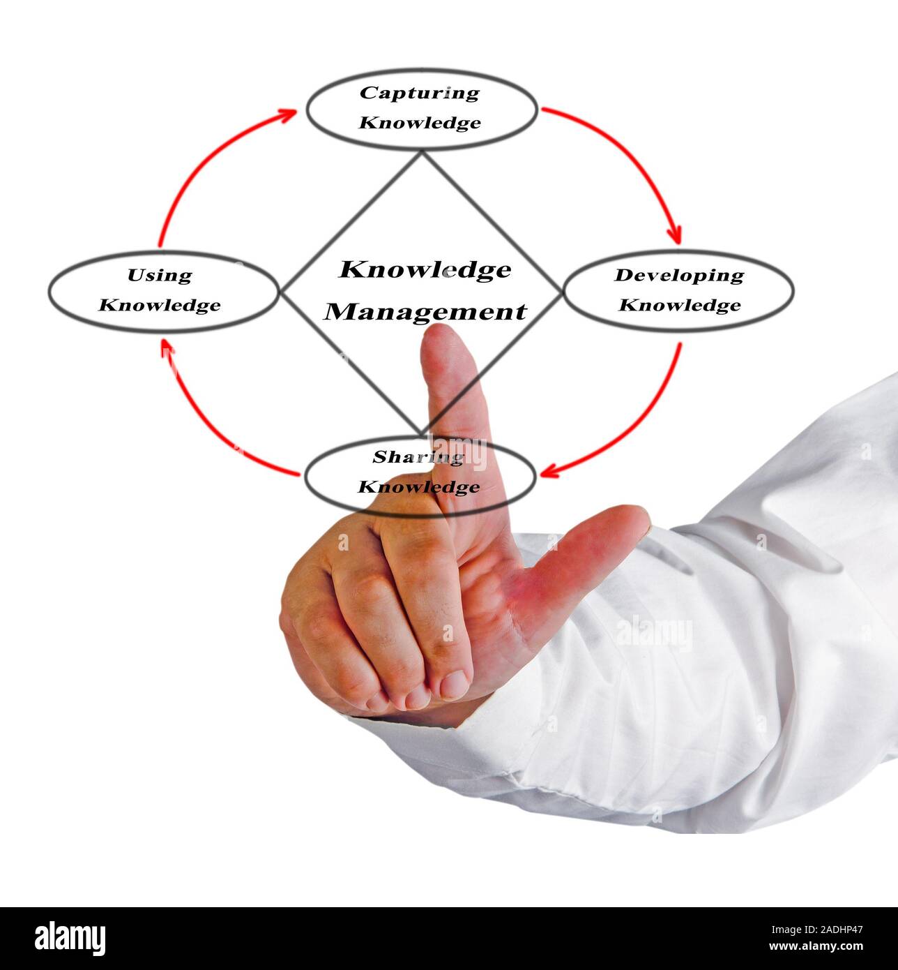 Diagram of knowledge managment Stock Photo - Alamy
