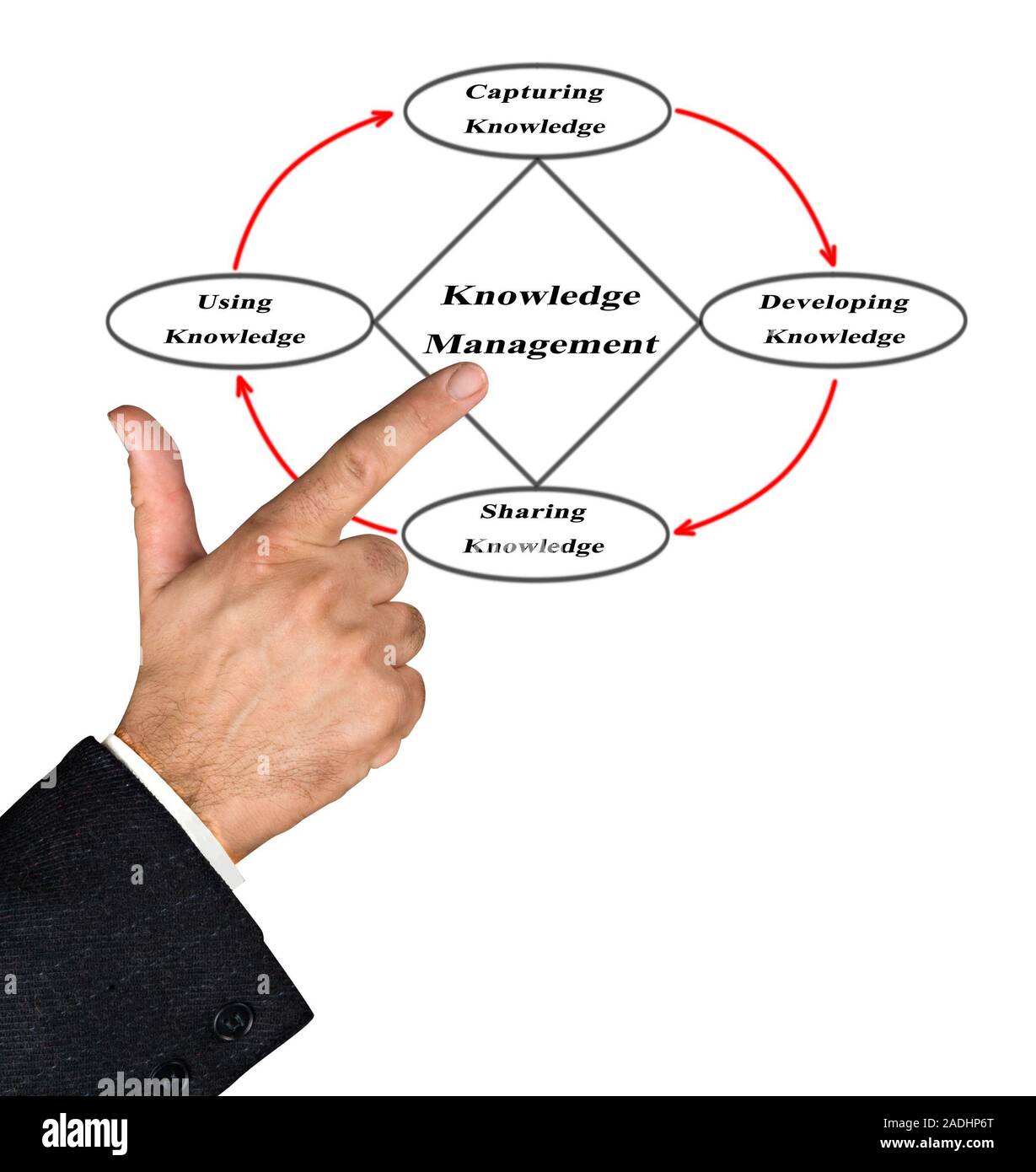 Diagram of knowledge managment Stock Photo - Alamy