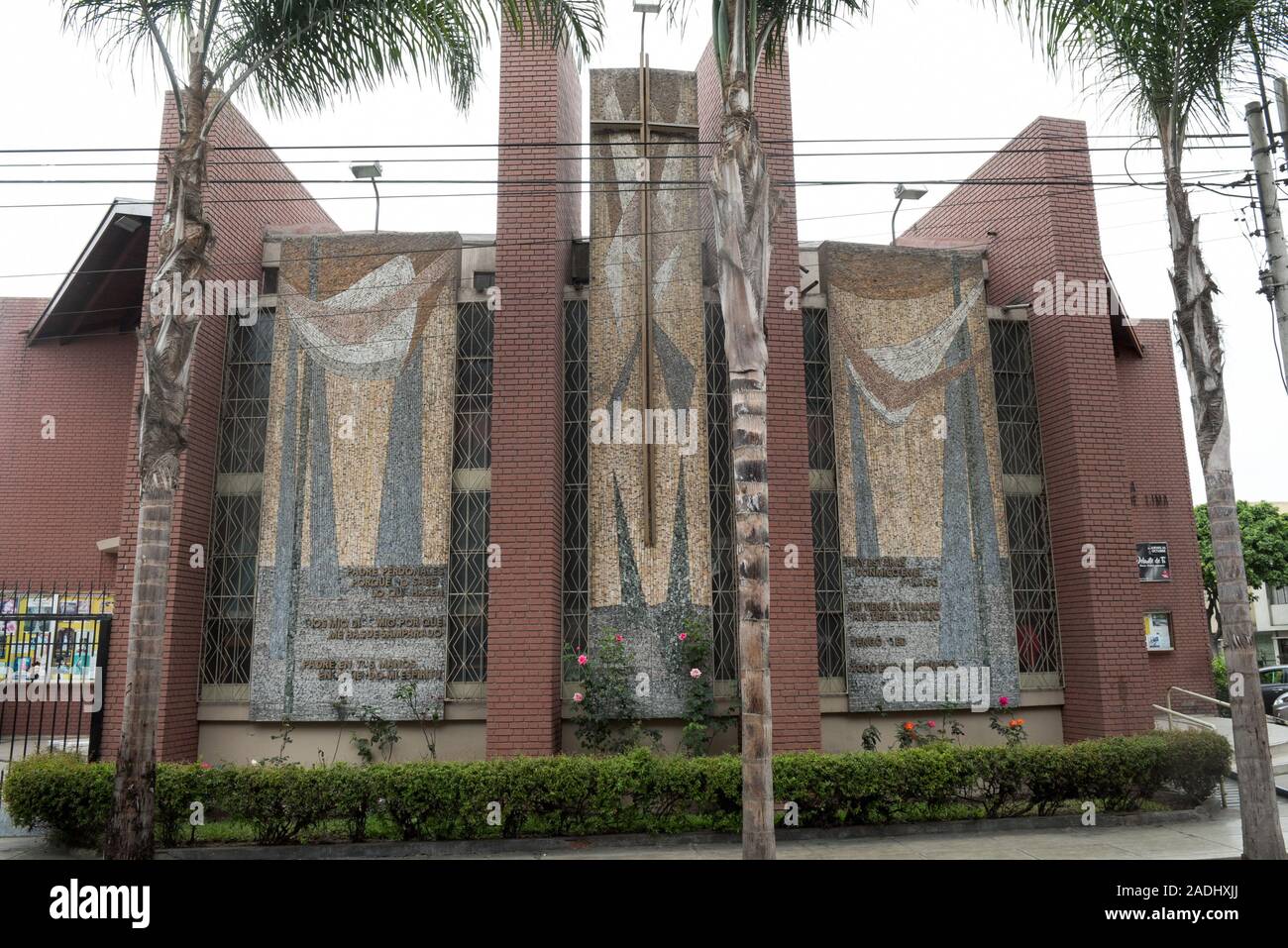 External view of the Santa Rosa de Lima church. Lince, Lima, Peru Stock ...