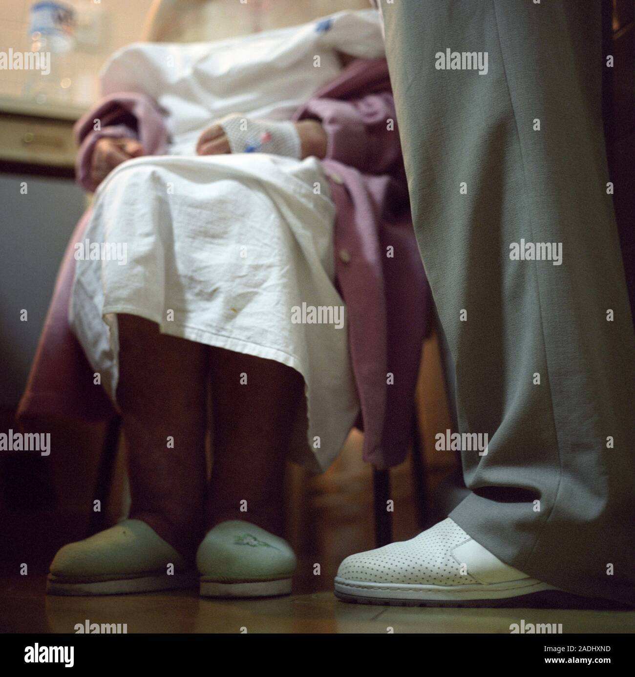Geriatric care. Doctor examining an elderly patient Stock Photo - Alamy