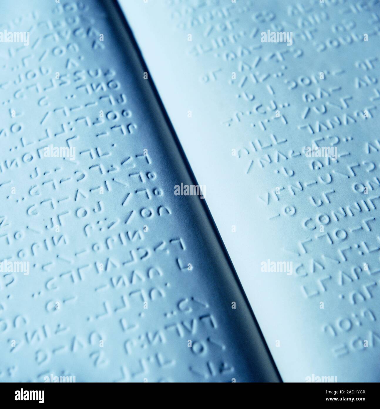 Page written in Moon braille. Moon braille was invented in 1845 by the ...