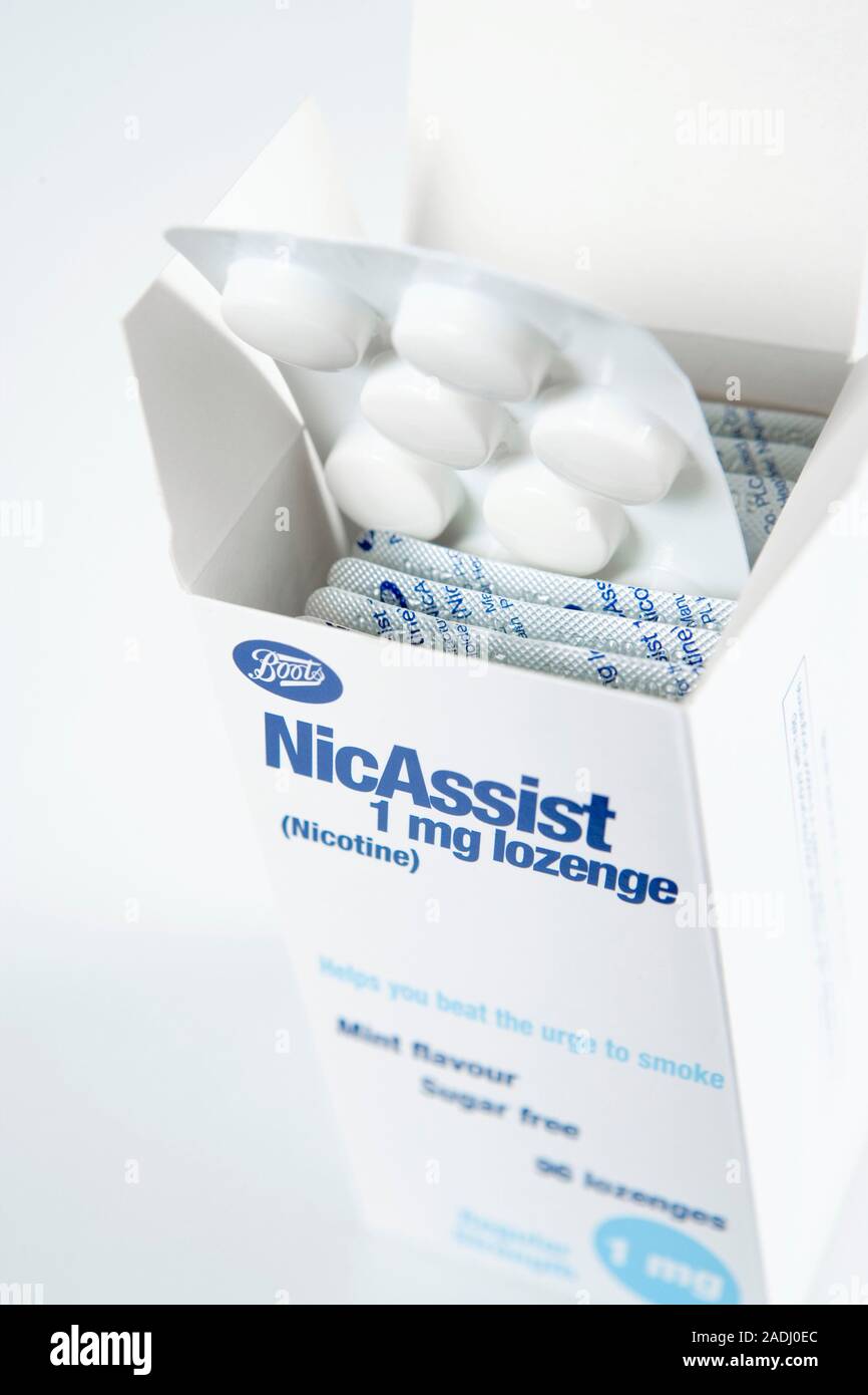 Nicotine lozenges. These are marketed as Boots NicAssist lozenges ...