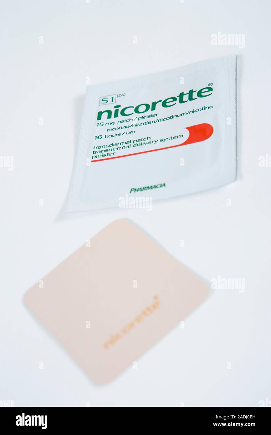 Nicorette nicotine patches. These are a type of nicotine replacement ...