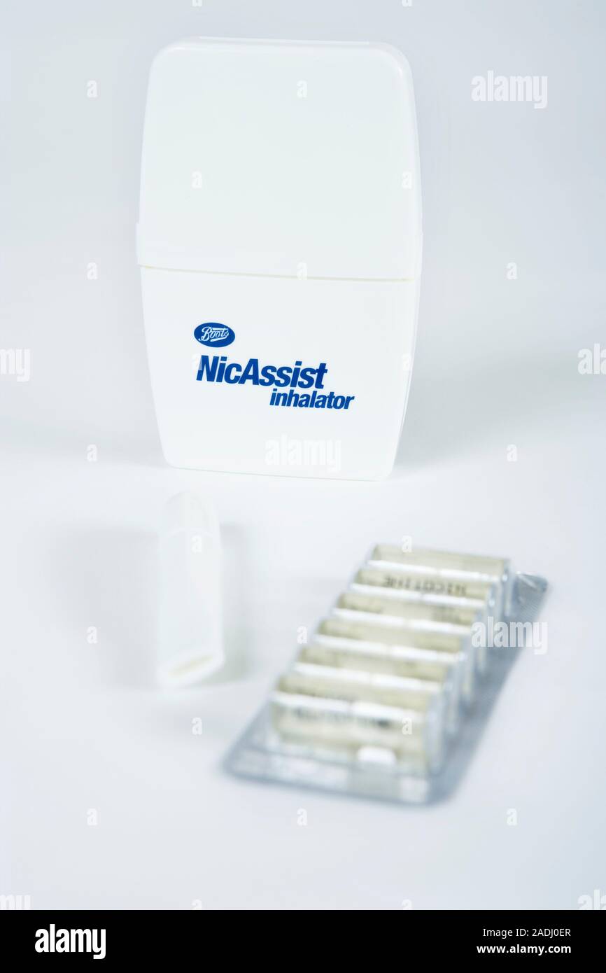 Nicotine inhalator. This nicotine inhaler is marketed as a Boots ...