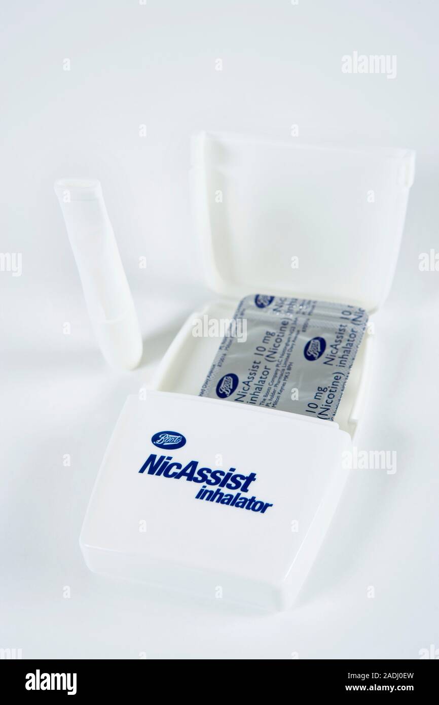 Nicotine inhalator. This nicotine inhaler is marketed as a Boots ...