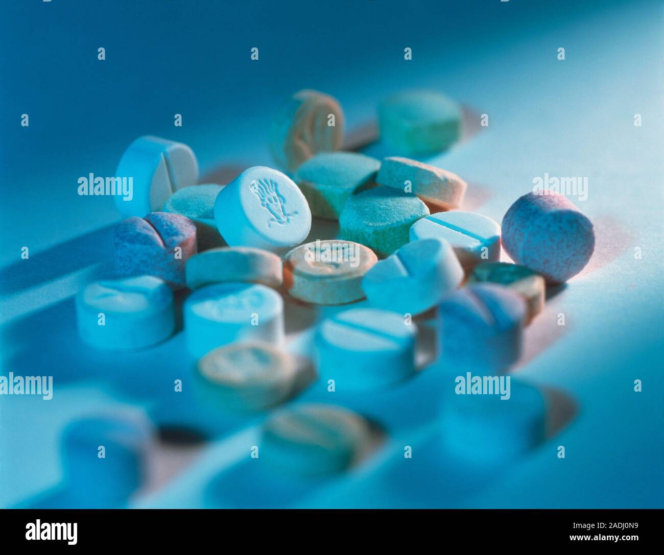 Ecstasy. Ecstasy pills with designs on them and of several different ...