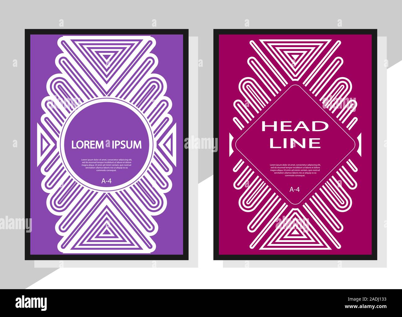 Editable design for the cover, A4 format. Abstract background for the ...