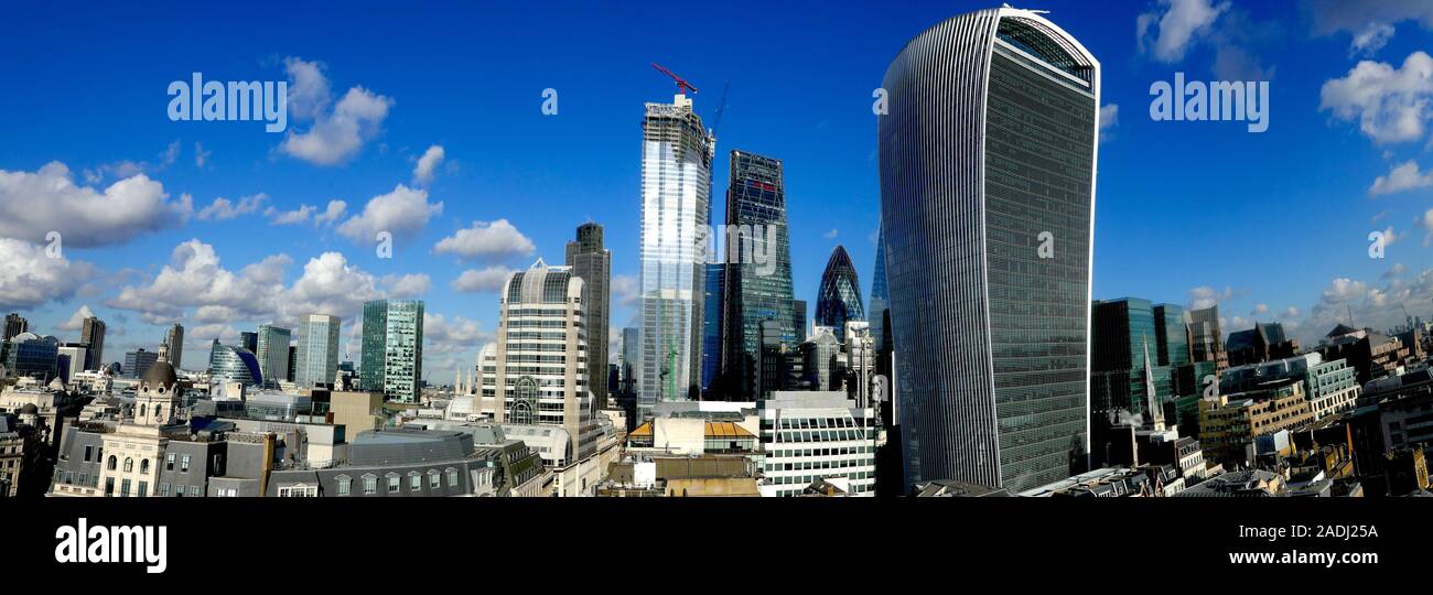 Central London cityscape from the tower of the Monument to The Great ...