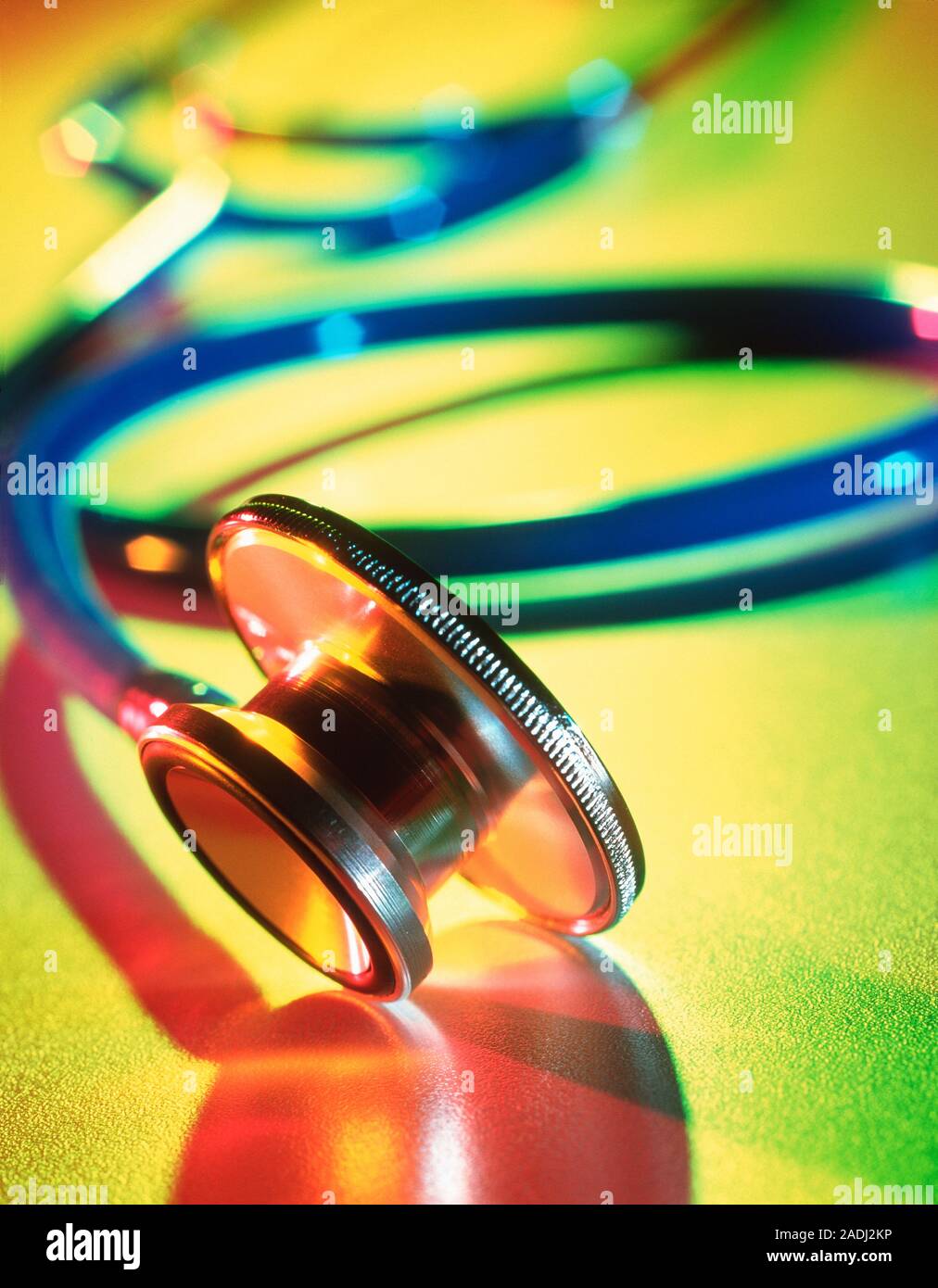 Stethoscope. View of a stethoscope, used to listen to sounds within the ...